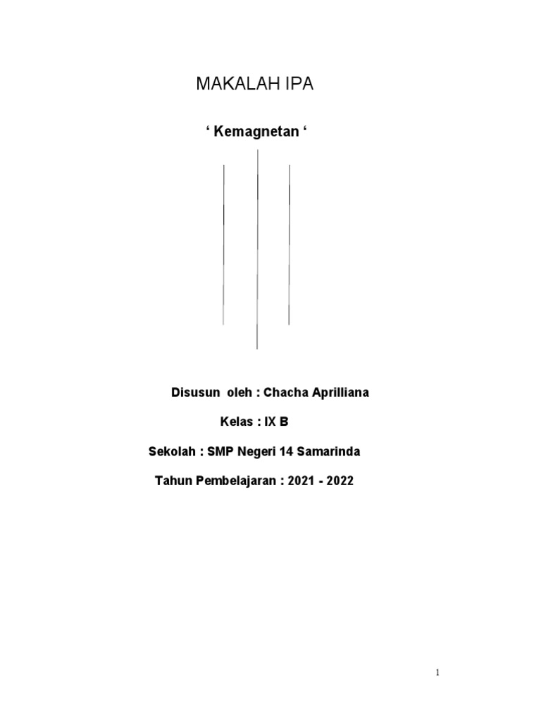 Makalah Ipa 1 - Kemagnetan | PDF