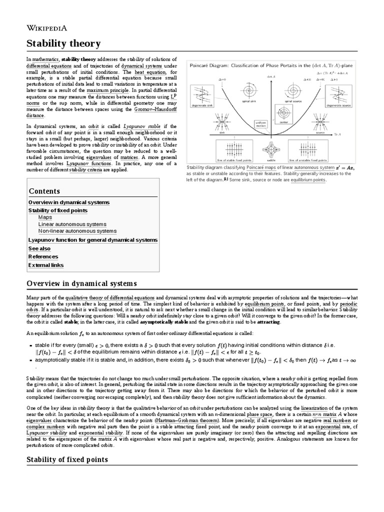 Stability Theory | PDF | Stability Theory | Mathematics