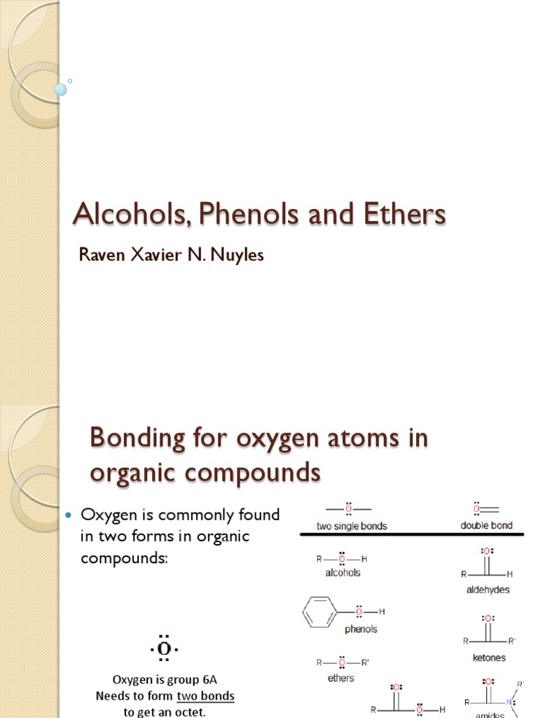 Alcohols, Phenols and Ethers | PDF | Alcohol | Alkane