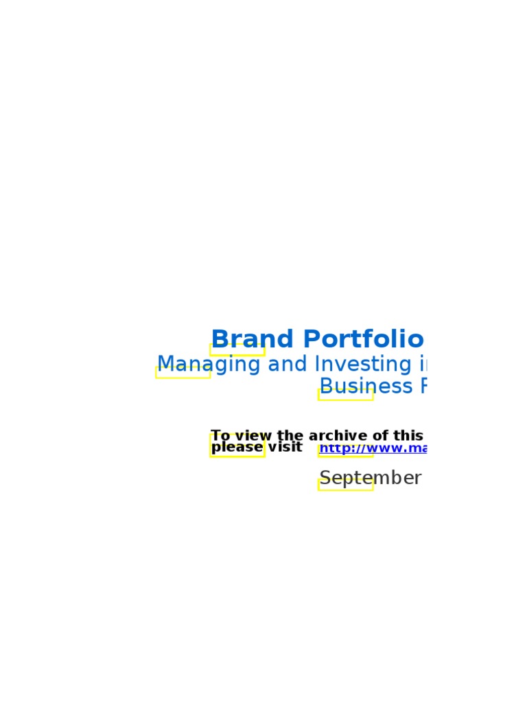Prophet On Brand Arch | PDF | Strategic Management | Brand