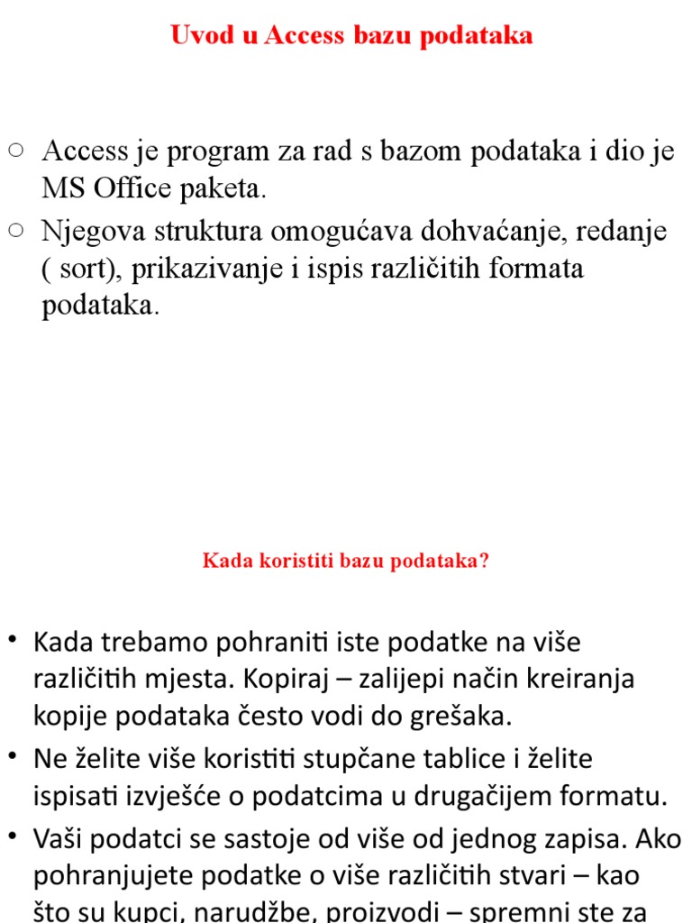Uvod U Baze Podataka 1-2 | PDF