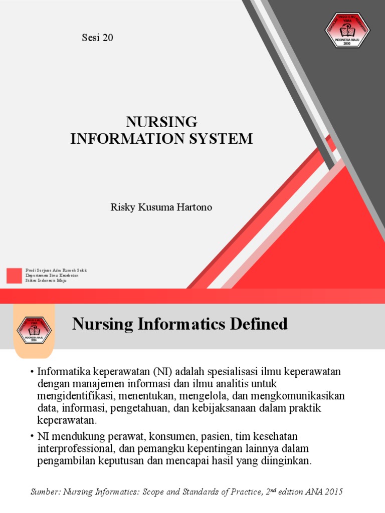 Sesi 20 - Nursing Information System | PDF
