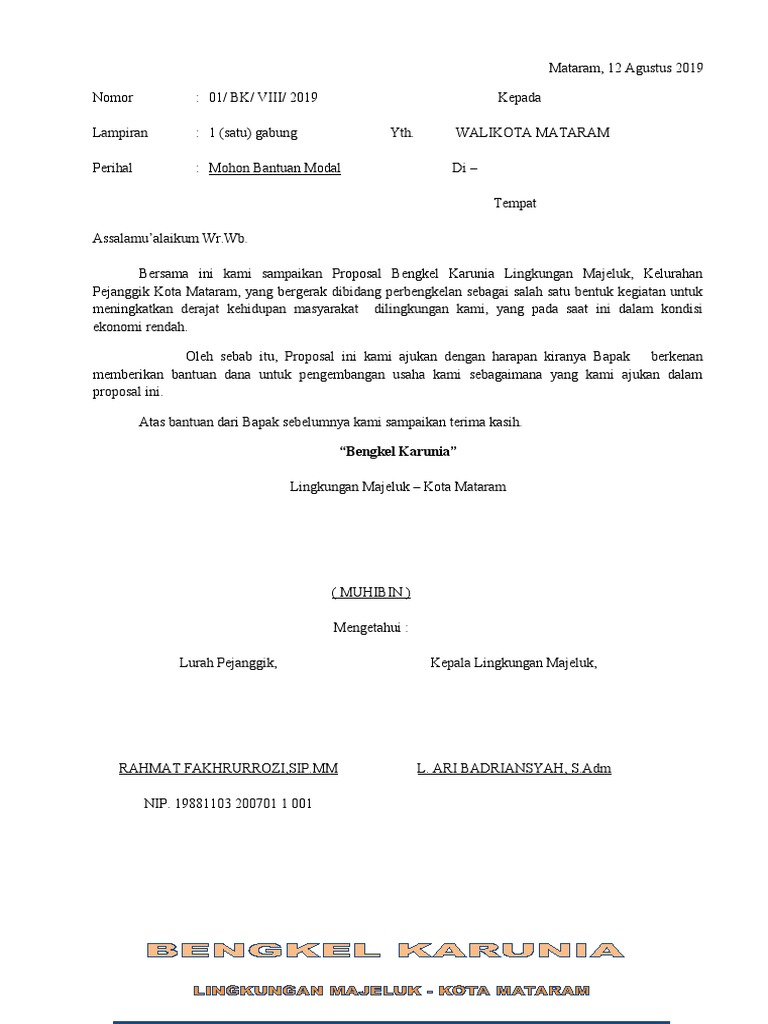 Proposal Modal Usaha | PDF