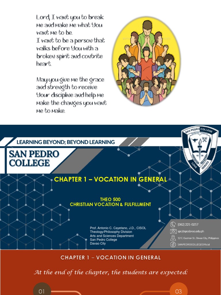 Chapter 1 Vocation in General | PDF | Jesus | God