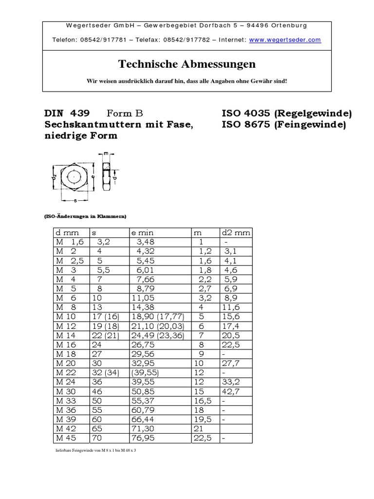 Din 439 | PDF