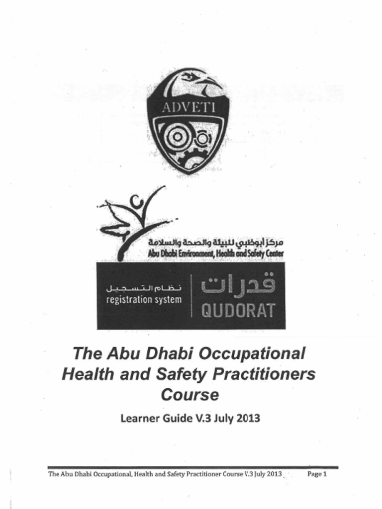 OSHAD Practitioners Course PDF | PDF