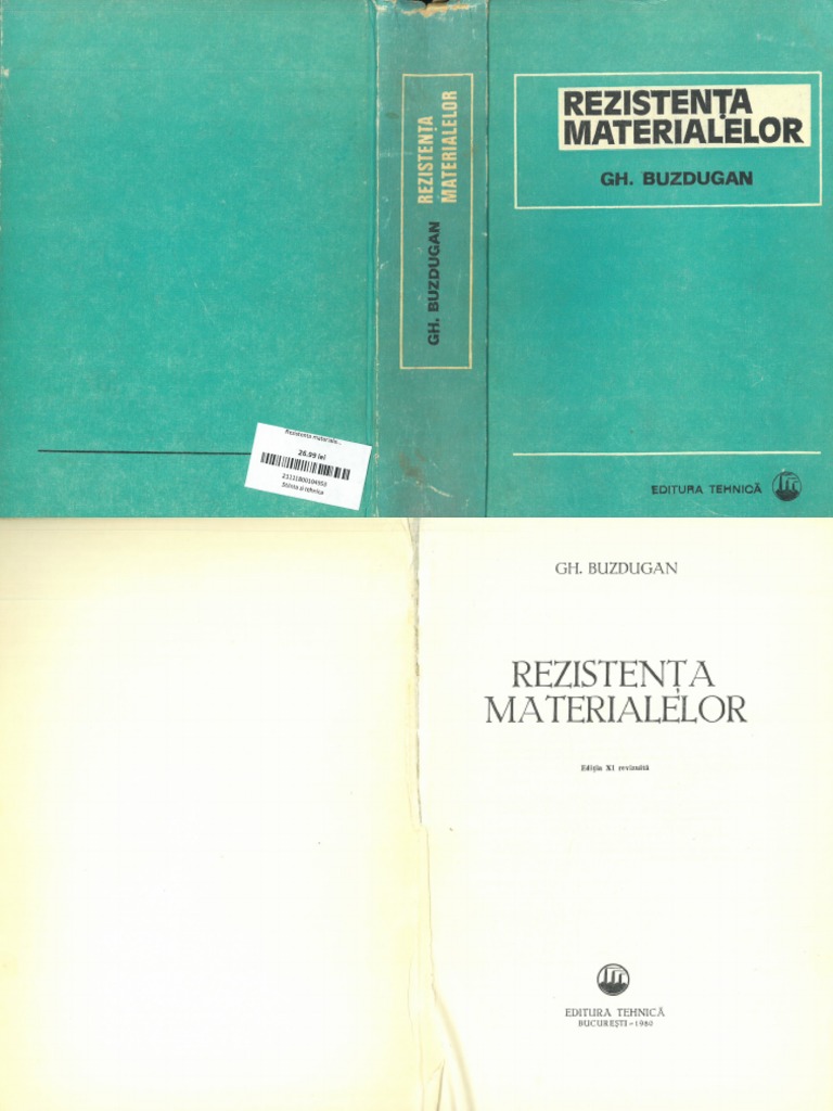 Rezistenta Materialelor Gheorghe Buzdugan | PDF