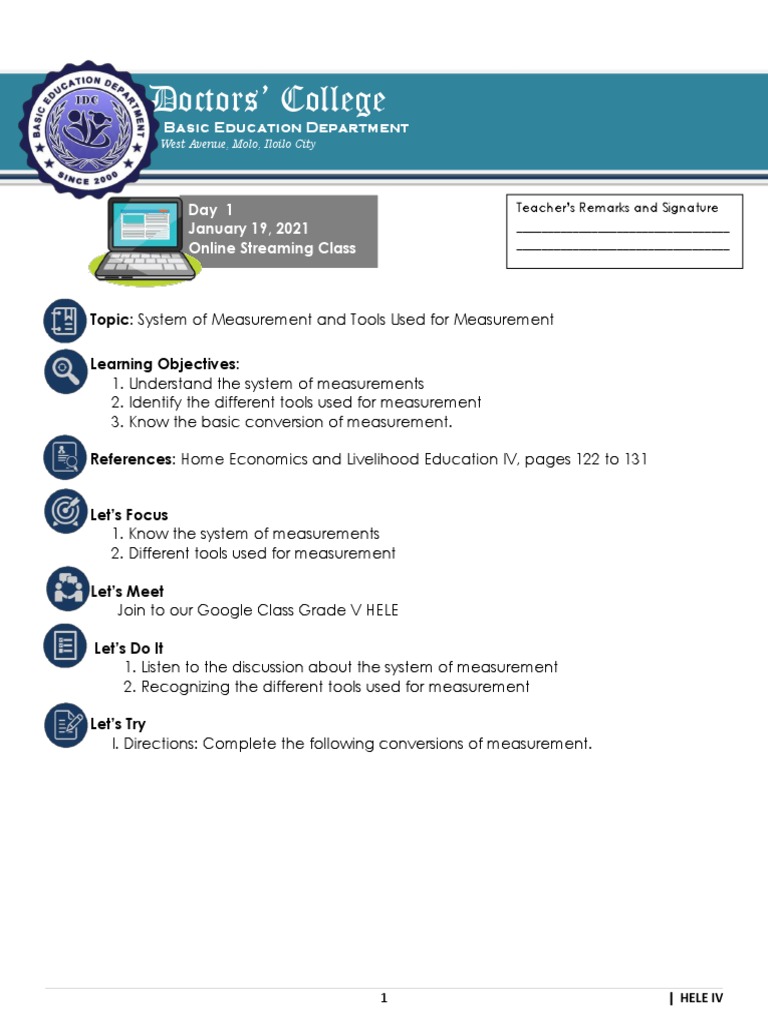 HELE IV: Measurement & Drawing Techniques | PDF | Recycling | Drawing
