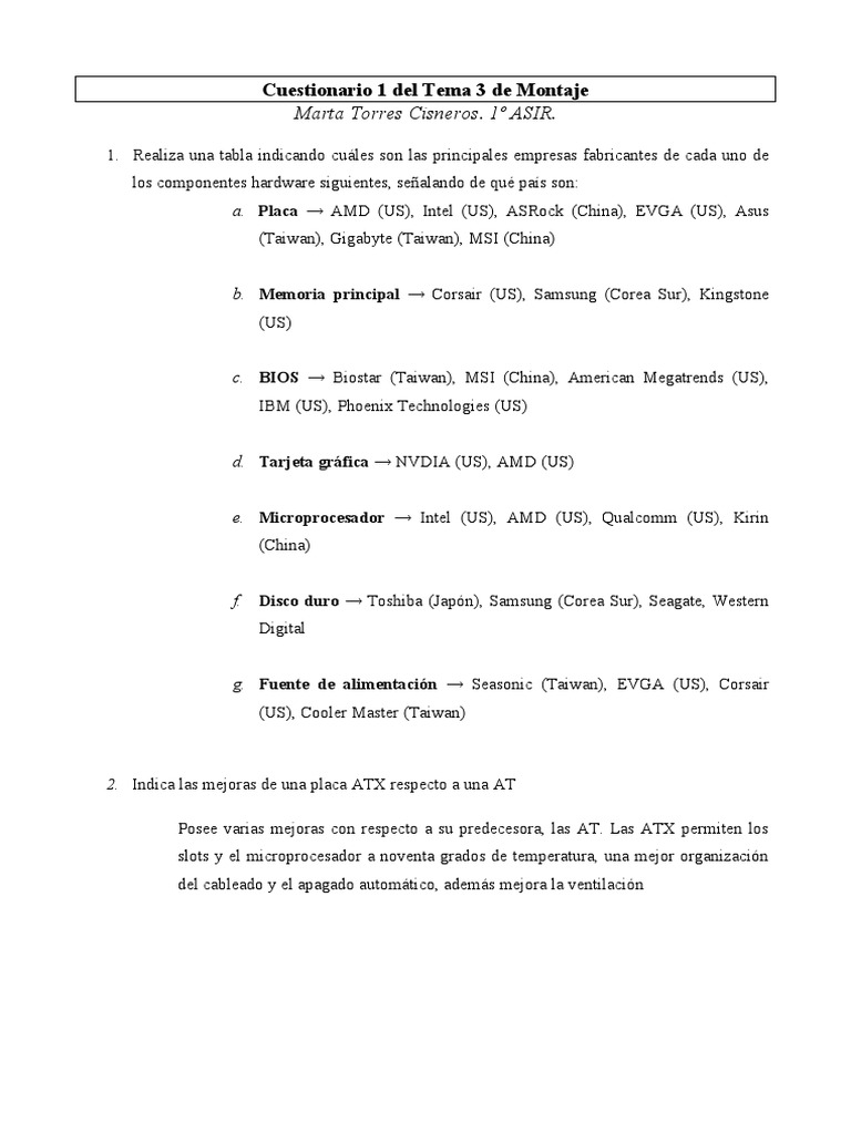 Cuestionario - Del - Tema - 3 - de - Montaje - Marta Torres Cisneros 1º ASIR | PDF ...