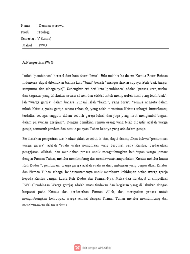 Tuga PWG-dikonversi | PDF | Agama & Spiritualitas