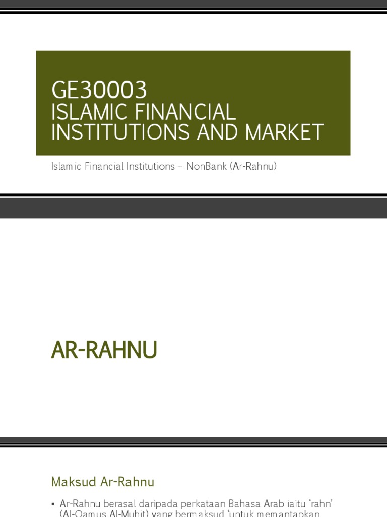 6 - Ge30003 Ar-Rahnu | PDF