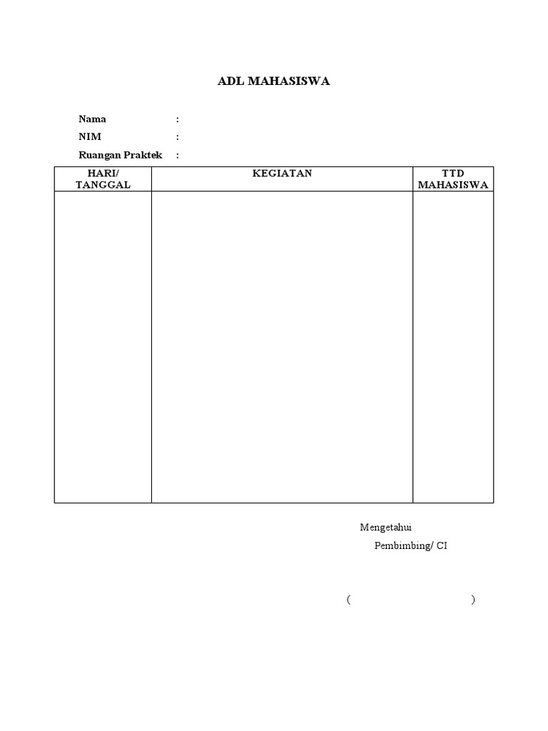 Format Adl Dan Pengkajian Siklus Gerontik | PDF