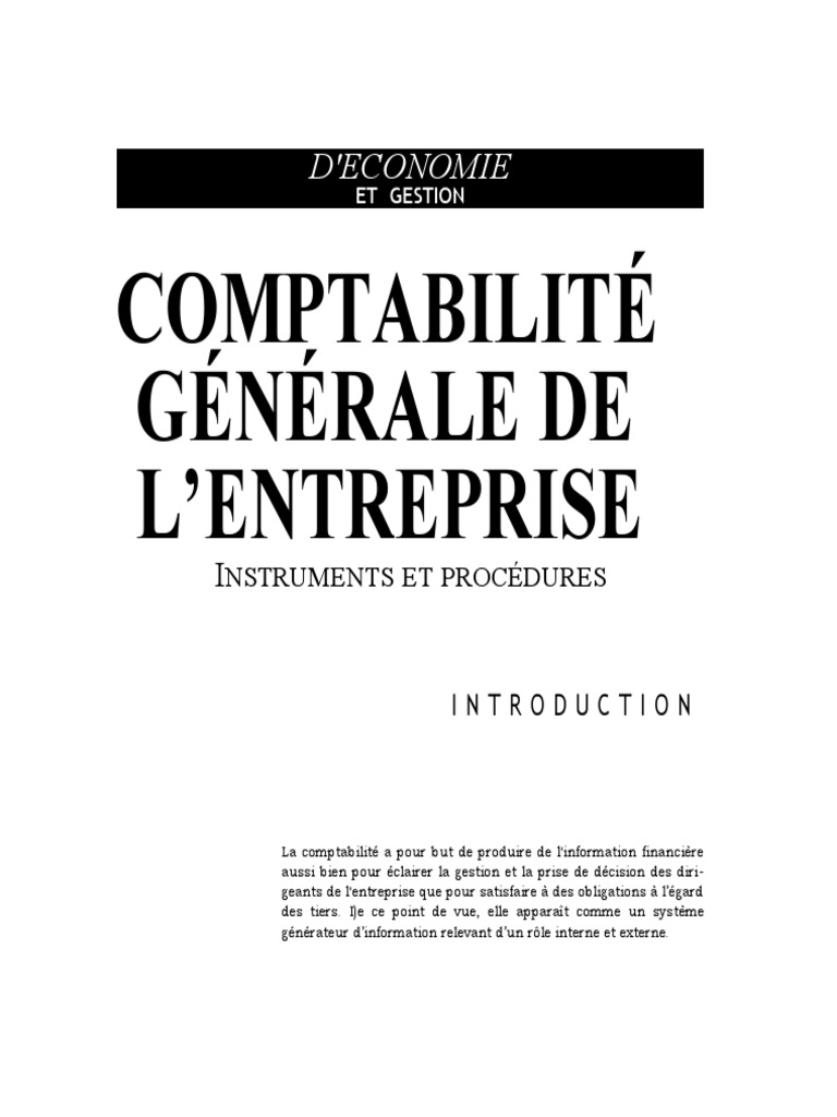 Comptabilite Des Entreprises | PDF | Comptabilité | Business