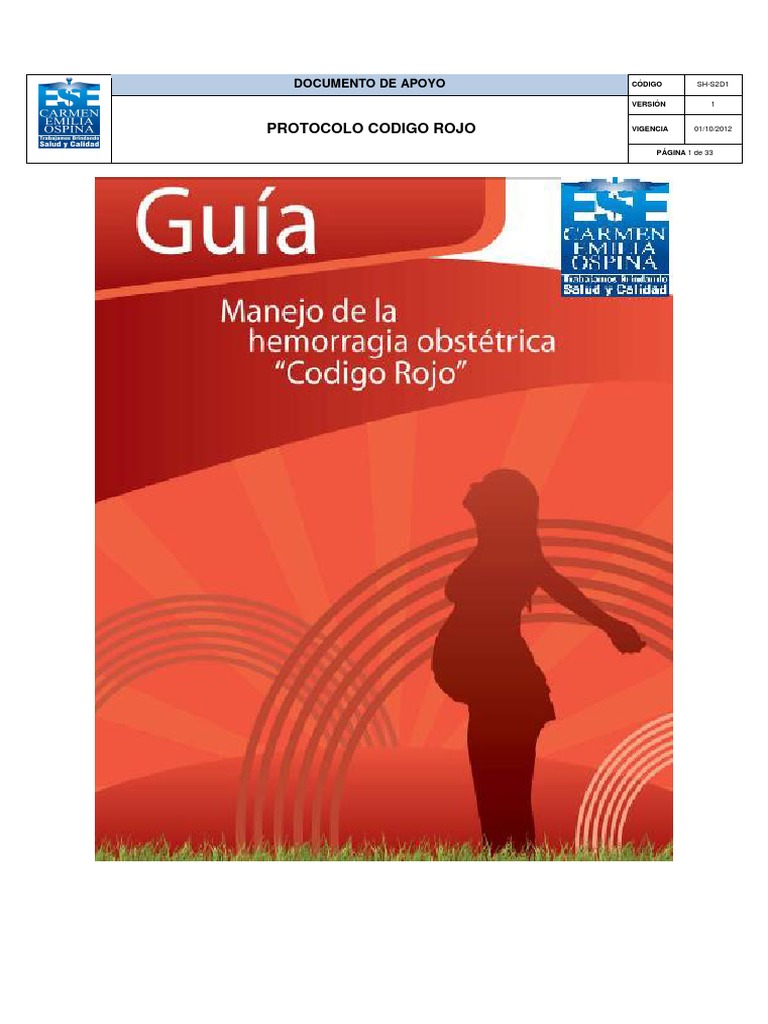 Protocolo Código Rojo Obstétrico | PDF | Reanimación cardiopulmonar ...