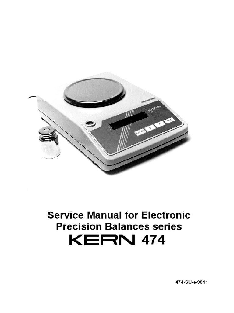 Service Manual For Electronic Precision Balances Series | PDF ...
