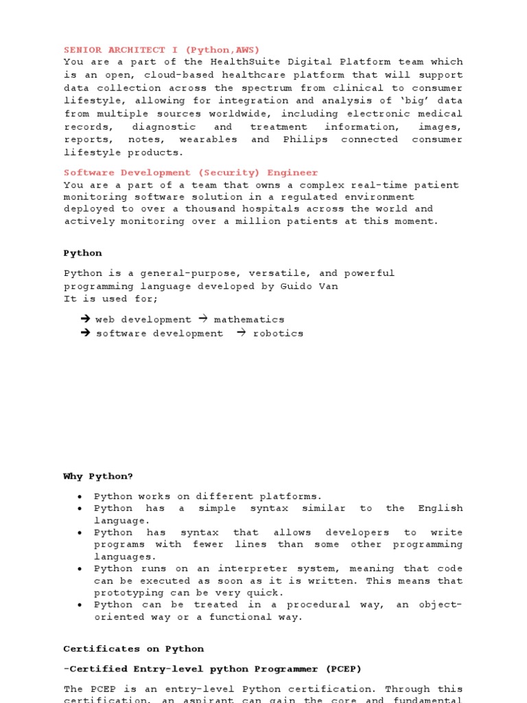 Python Introduction Pdf Python Programming Language Computer Programming
