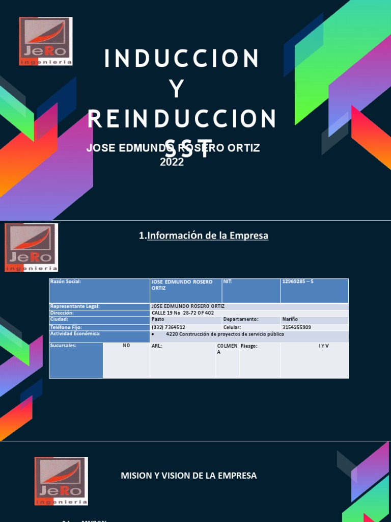 Diapositivas Induccion y Reinduccion SST 1 | PDF | Valores | Derecho laboral