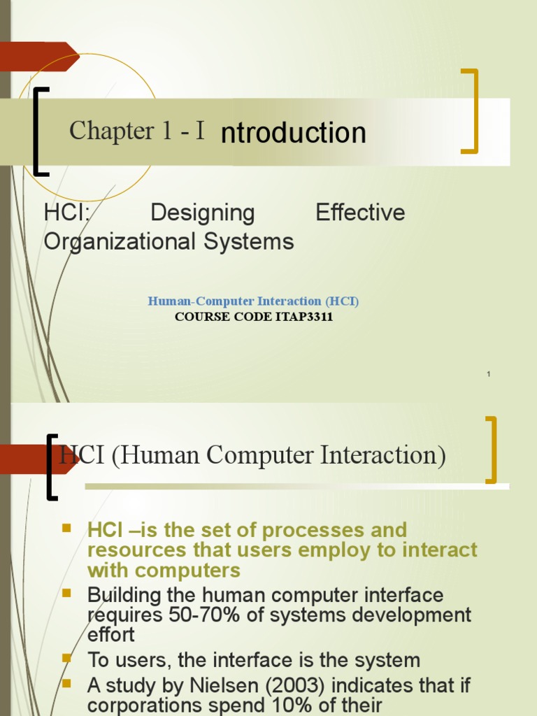 Chapter 1 - I: Ntroduction | PDF | Human–Computer Interaction | Usability