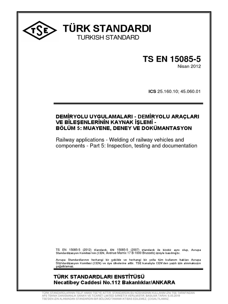 TS en 15085 5 | PDF