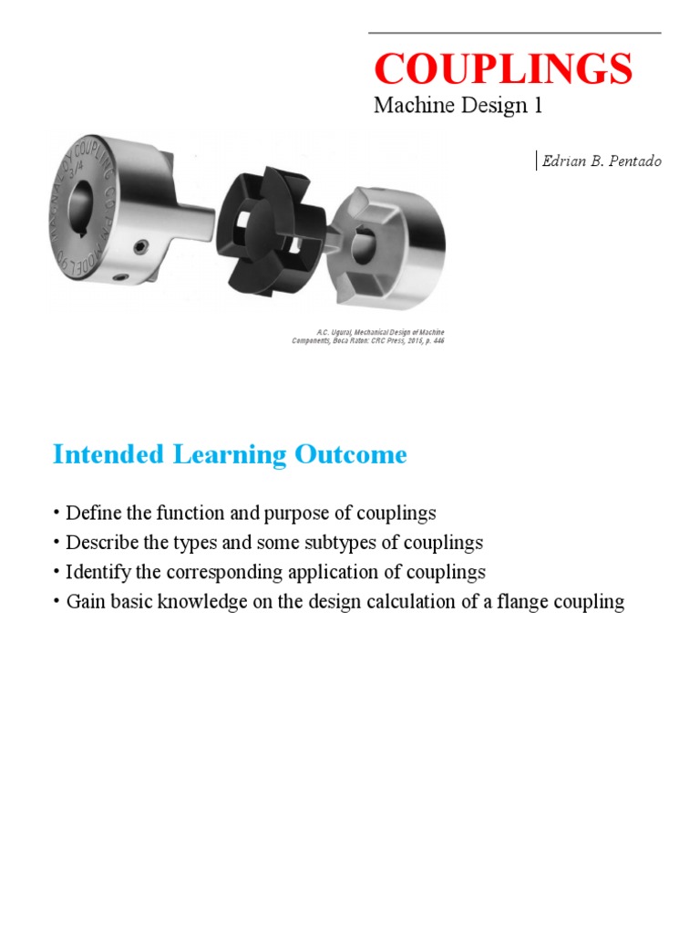 Couplings: Machine Design 1 | PDF | Machines | Applied And ...