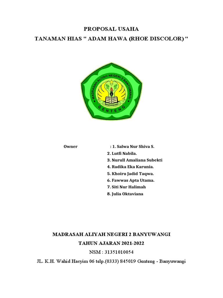Proposal Usaha Tanaman Hias | PDF