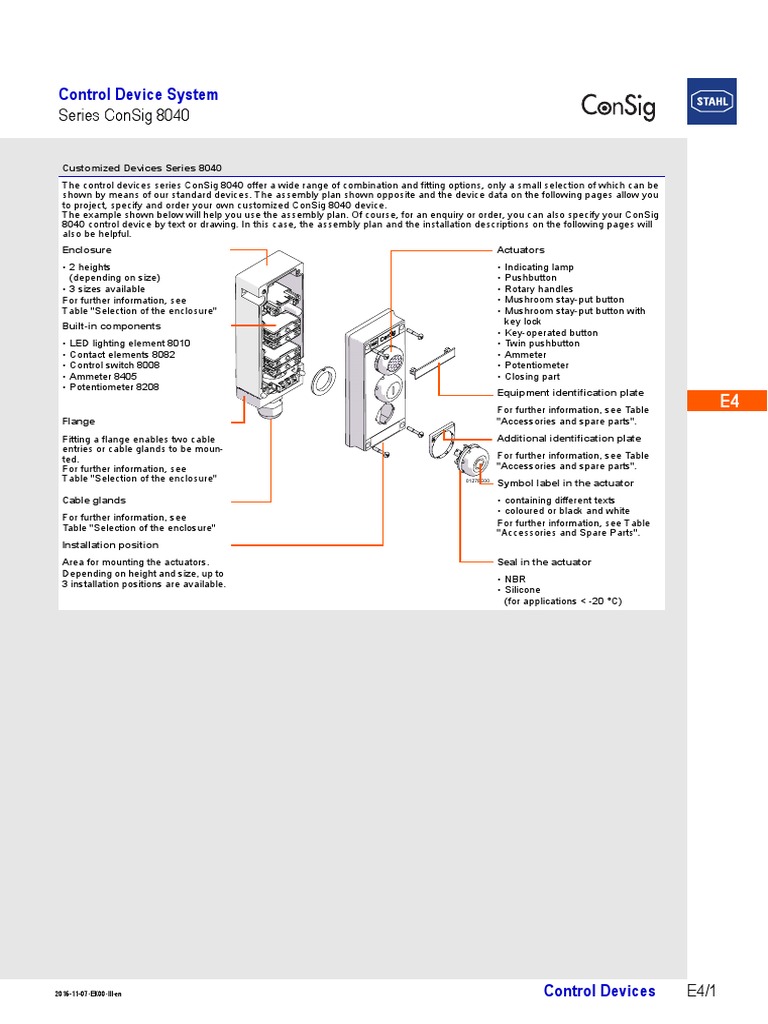 Series Consig 8040: Control Device System | PDF | Switch | Manufactured ...