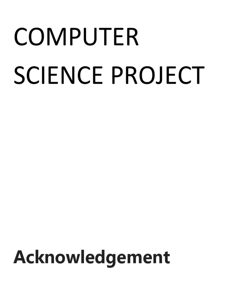 COMPUTER SCIENCE PROJECT FILE (Ayush) | PDF | Information Technology ...