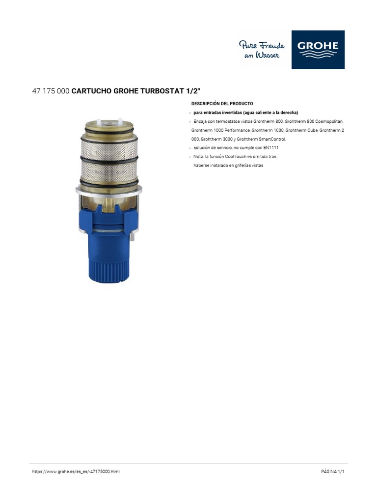 GROHE Specification Sheet 47175000 | PDF