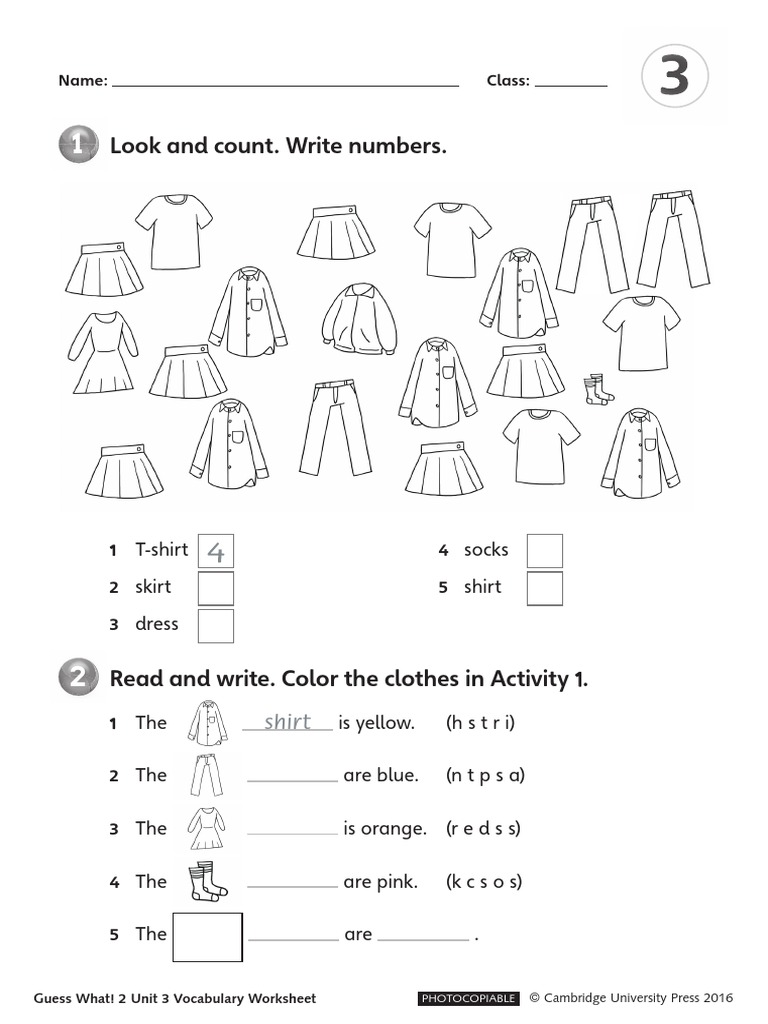 Look and Count. Write Numbers.: Shirt | PDF | Clothing | Popular ...