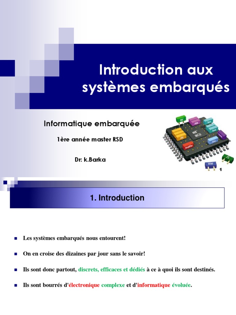 Introduction aux Systèmes Embarqués | PDF | Système d'exploitation | Informatique