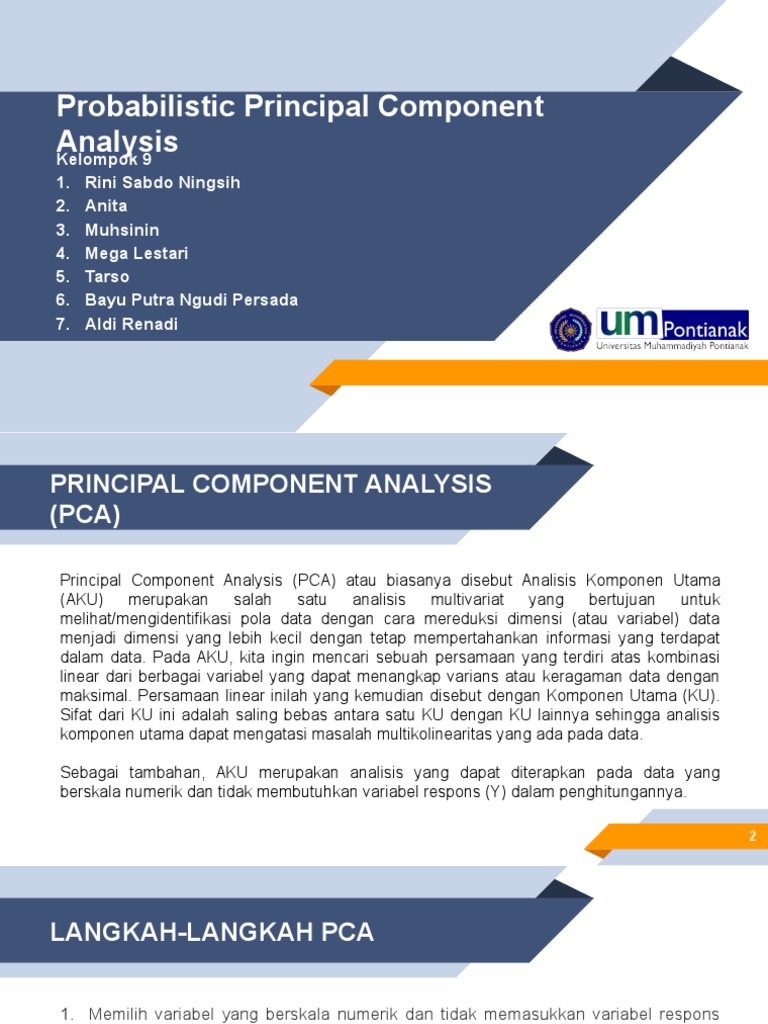 Kelompok 9 - Probabilistic Principal Component Analysis | PDF | Komputer