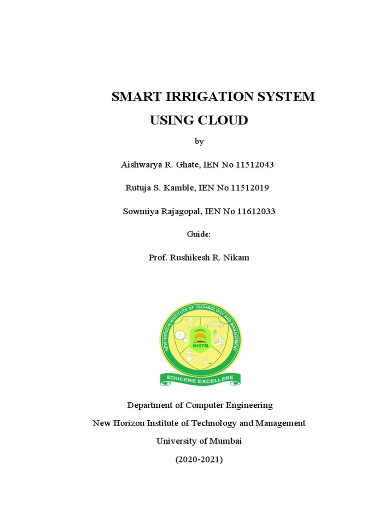 Mini Project Report Format | PDF | Fresh Water | Water