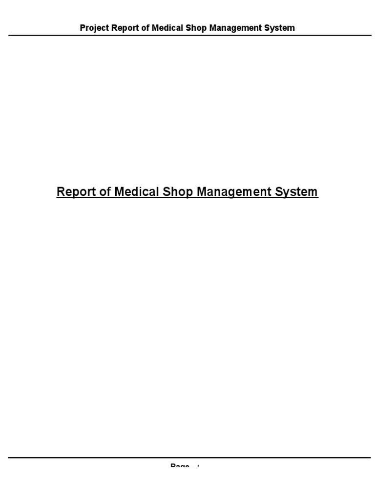 Medical Shop Management System | PDF | Software Testing | Relational ...
