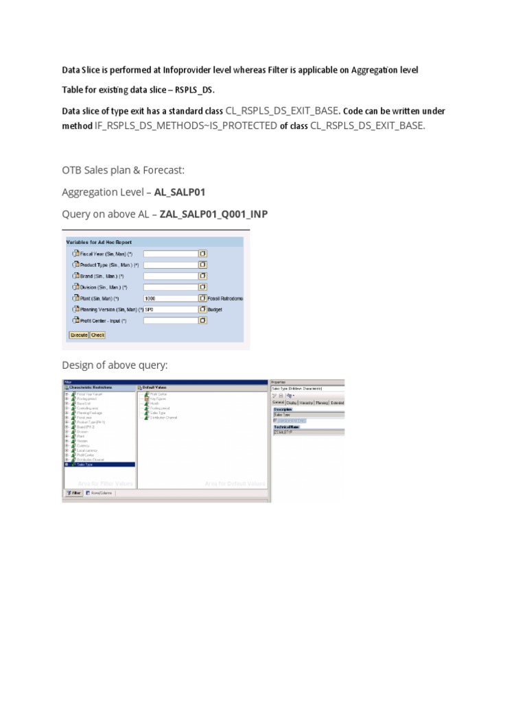 Data Slice Is Performed at Infoprovider Level Whereas Filter Is ...