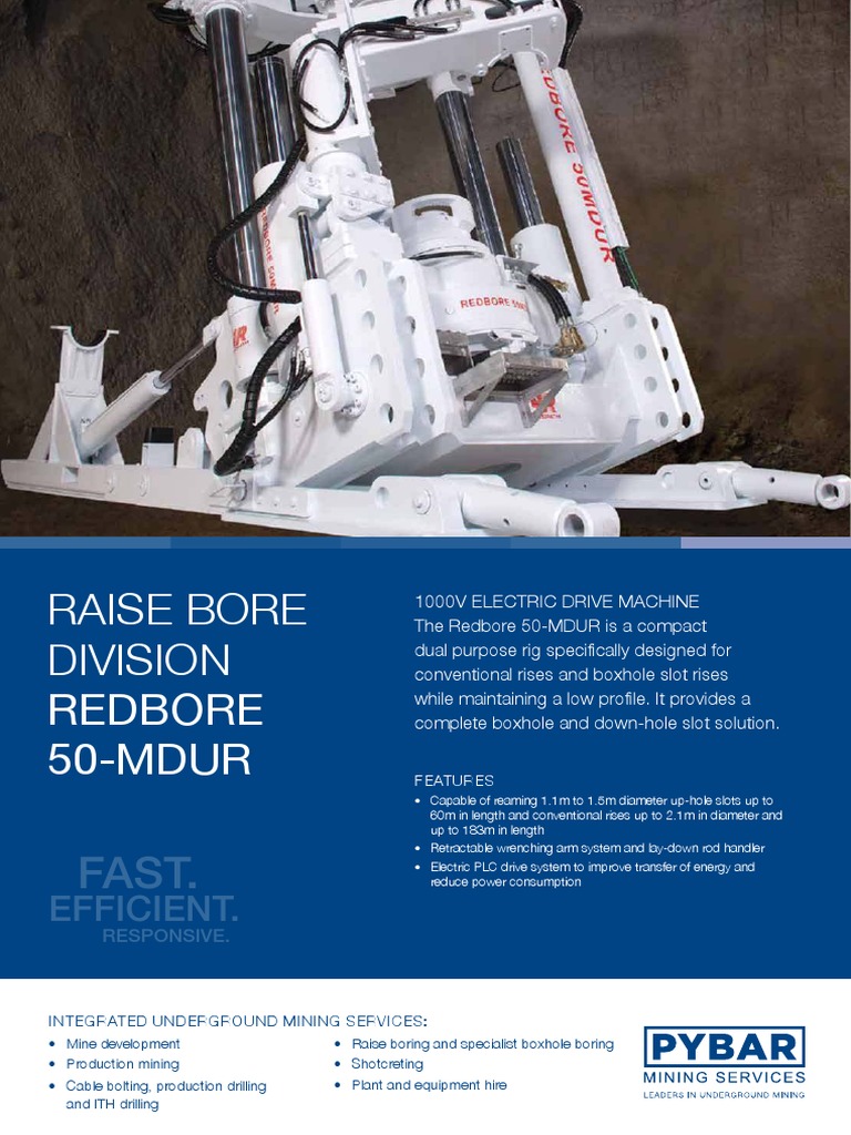 Raisebore RB50 Flyer | PDF | Drilling | Drill