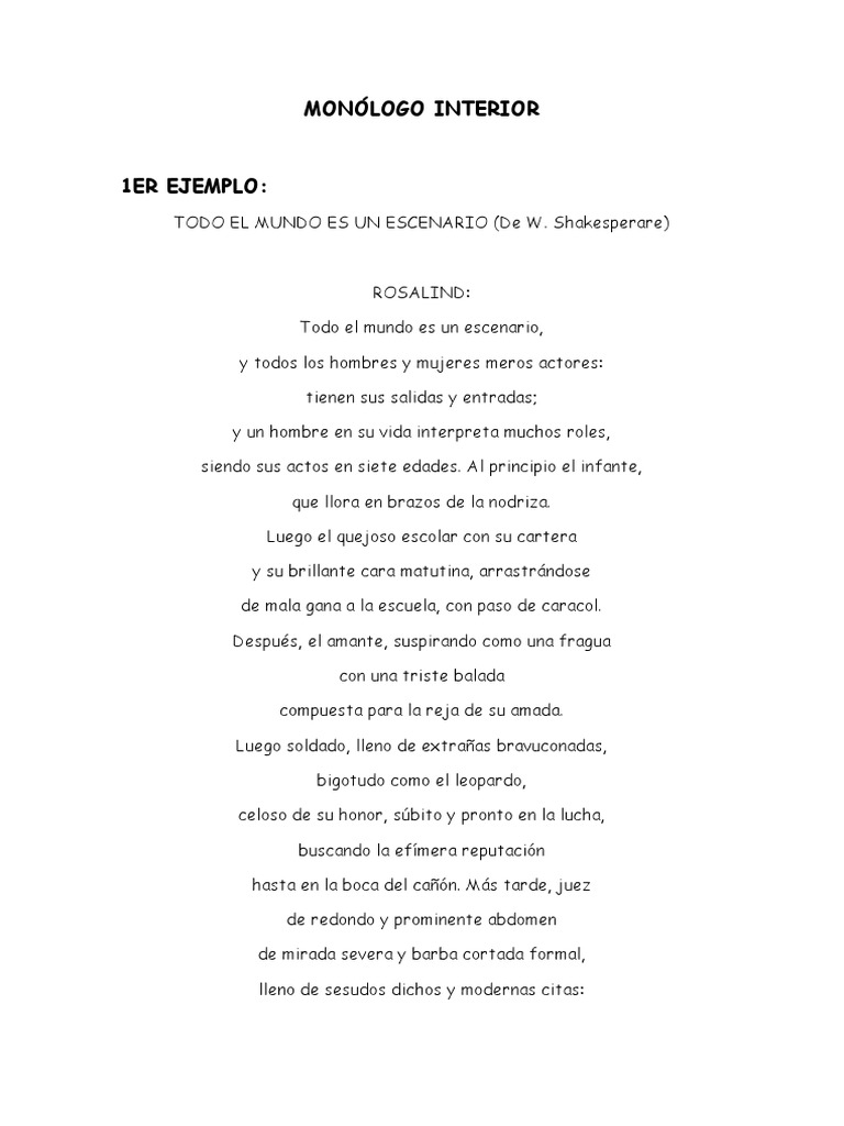 Actividad de Monologo Interior | PDF