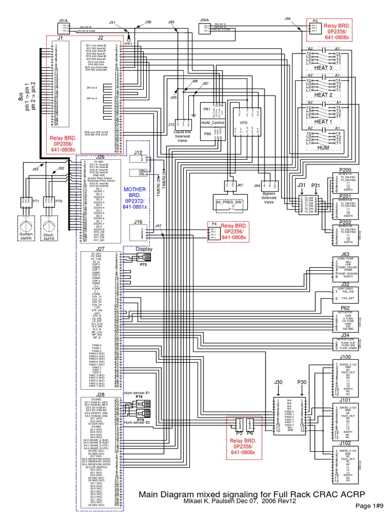 Full Rack CRAC System Wiring Diagram | PDF | Mechanical Engineering ...