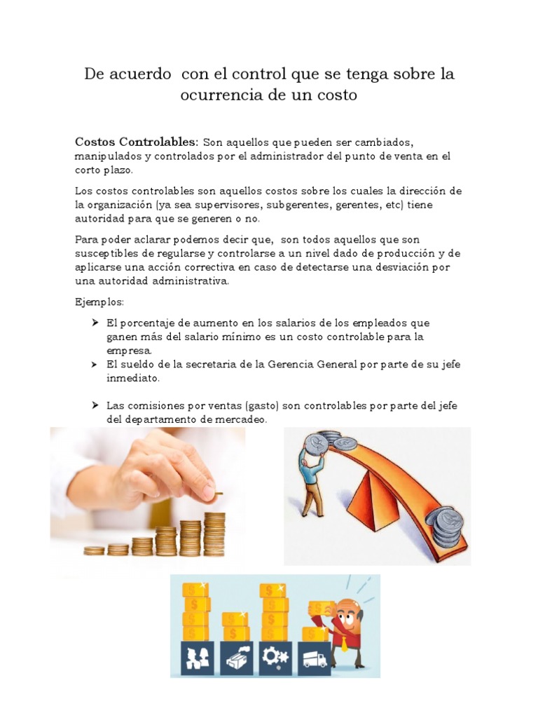 Costos Controlables y No Controlables | PDF