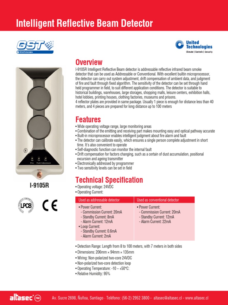 GST-I-9105R Rayo Linela | PDF | Sensor | Electromagnetism