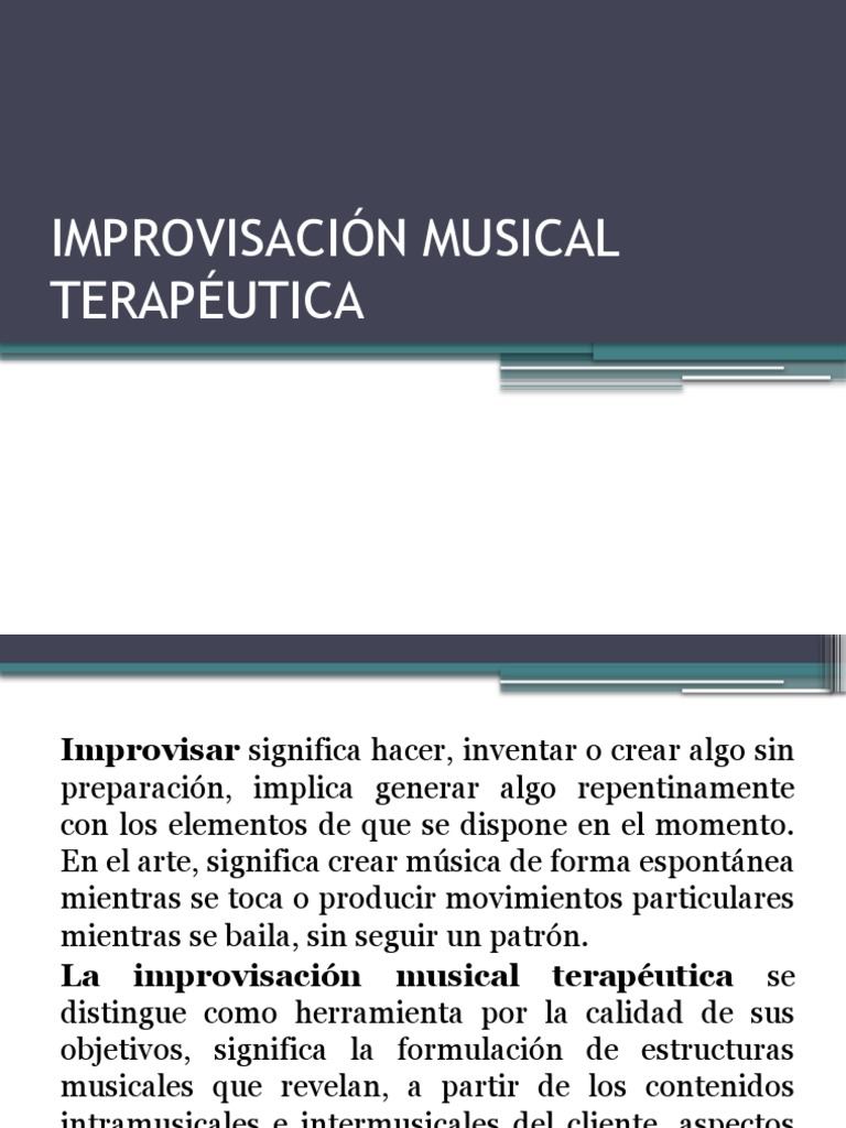 3 Improvisación Musical Terapéutica, 3 | PDF | Improvisación | Cognición