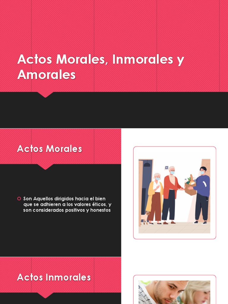 Actos Morales, Inmorales y Amorales | PDF | Moralidad | Socialización