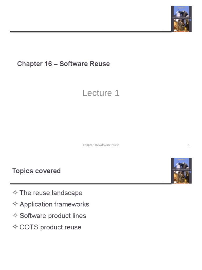 1 Chapter 16 Software Reuse | Download Free PDF | Component Based ...