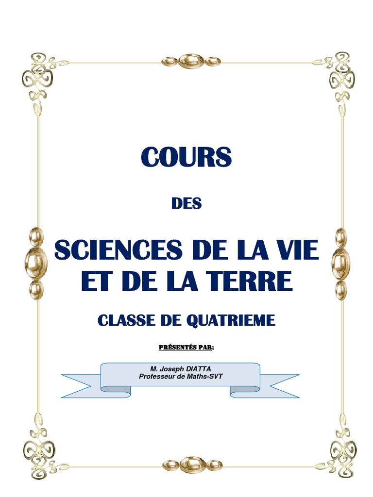 SVT 4e - Les COURS - 1 | PDF | Sang | Lave