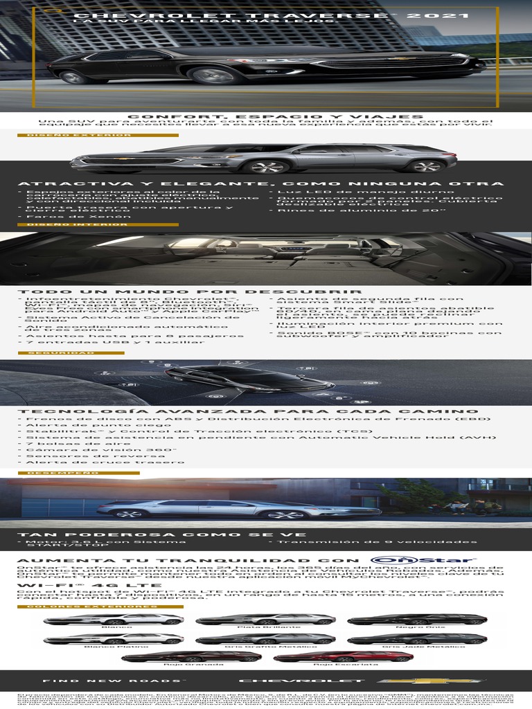 2021 Traverse Catalogo | PDF | Vehículo de motor | Coche
