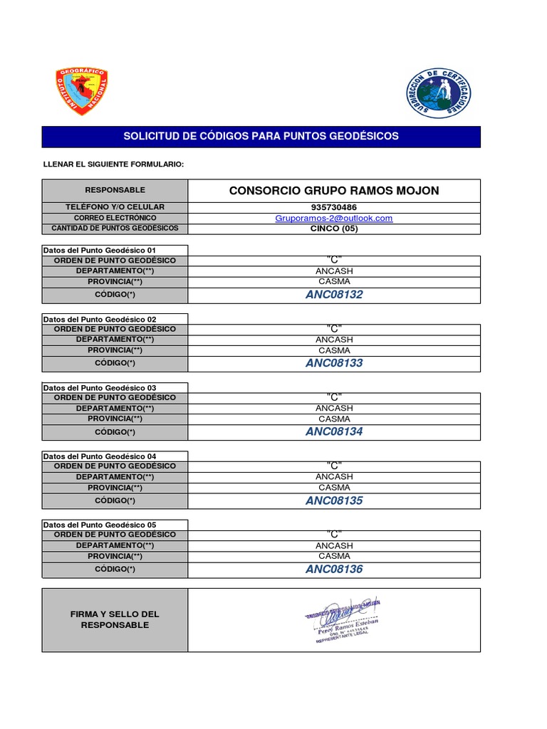 Rpta Codigos-Consorcio Grupo Ramos Mojon-Casma-05-Pgc-22-11-2021 | PDF ...