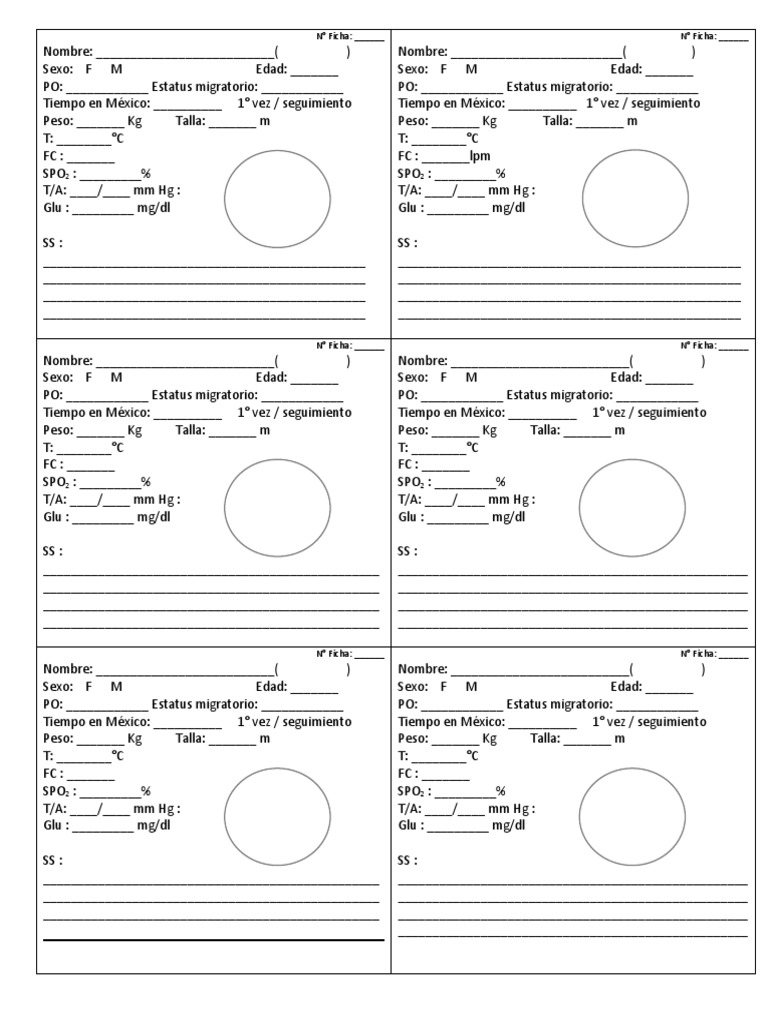FORMATO Signos Vitales TRIAGE | PDF