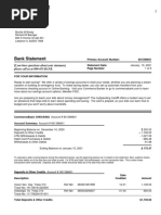 TD Bank Statement | PDF | Visa Inc. | Overdraft