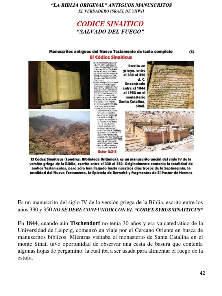 10codice Sinaitico | PDF | Escritura | Literatura religiosa