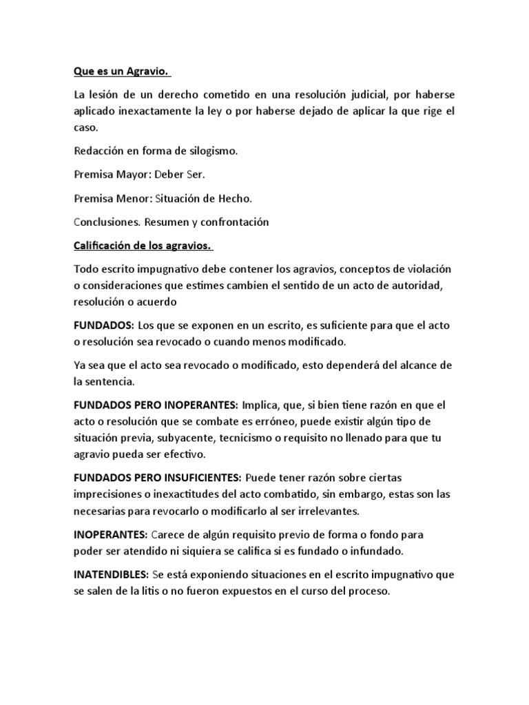 Que Es Un Agravio | PDF