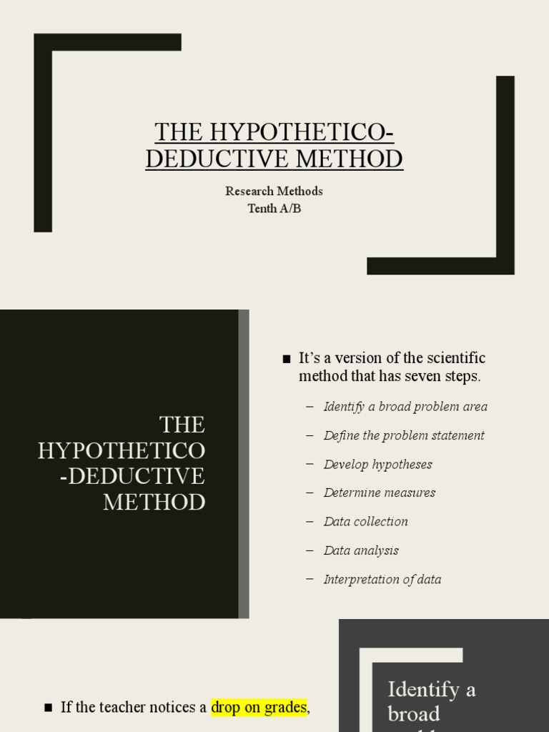 Hypothetico-Deductive Method Explained | PDF | Hypothesis | Data Analysis